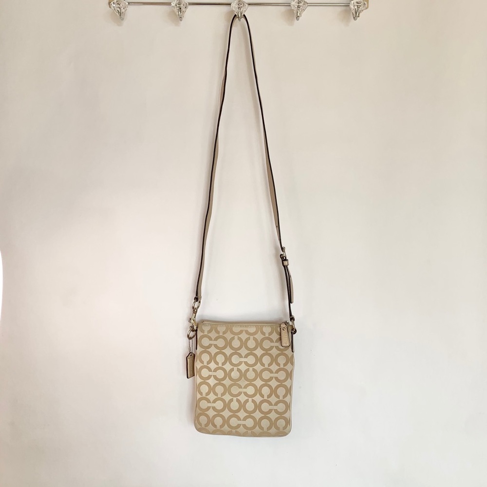 Coach Small Logo Crossbody Bag Ivory Cream - Gem